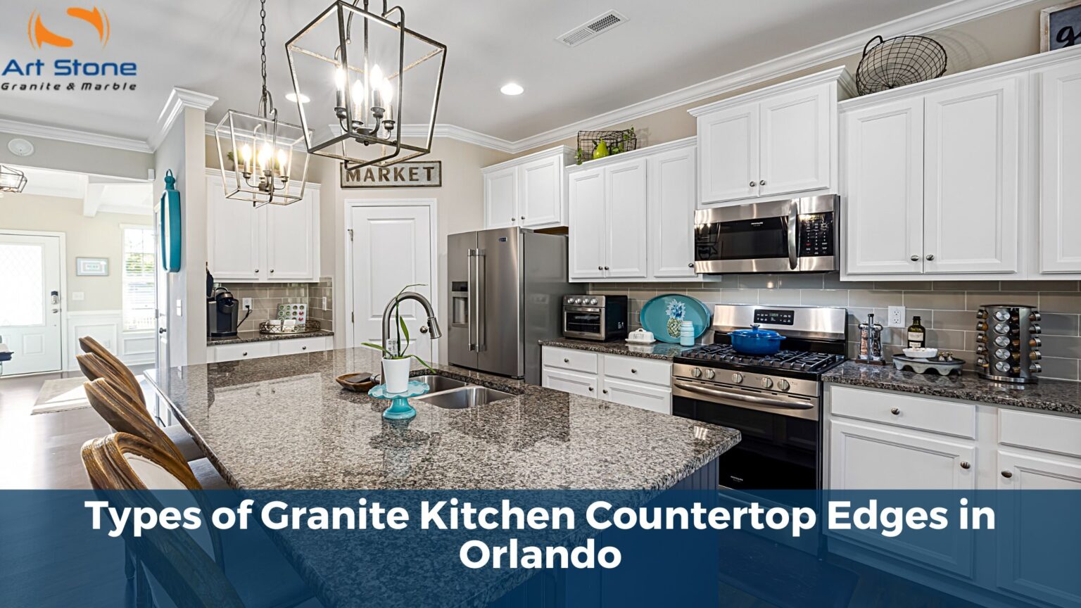 Types of granite kitchen countertop edges in Orlando